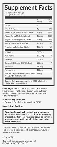 Blue Raspberry Pre-Workout - 5 Servings – Beam